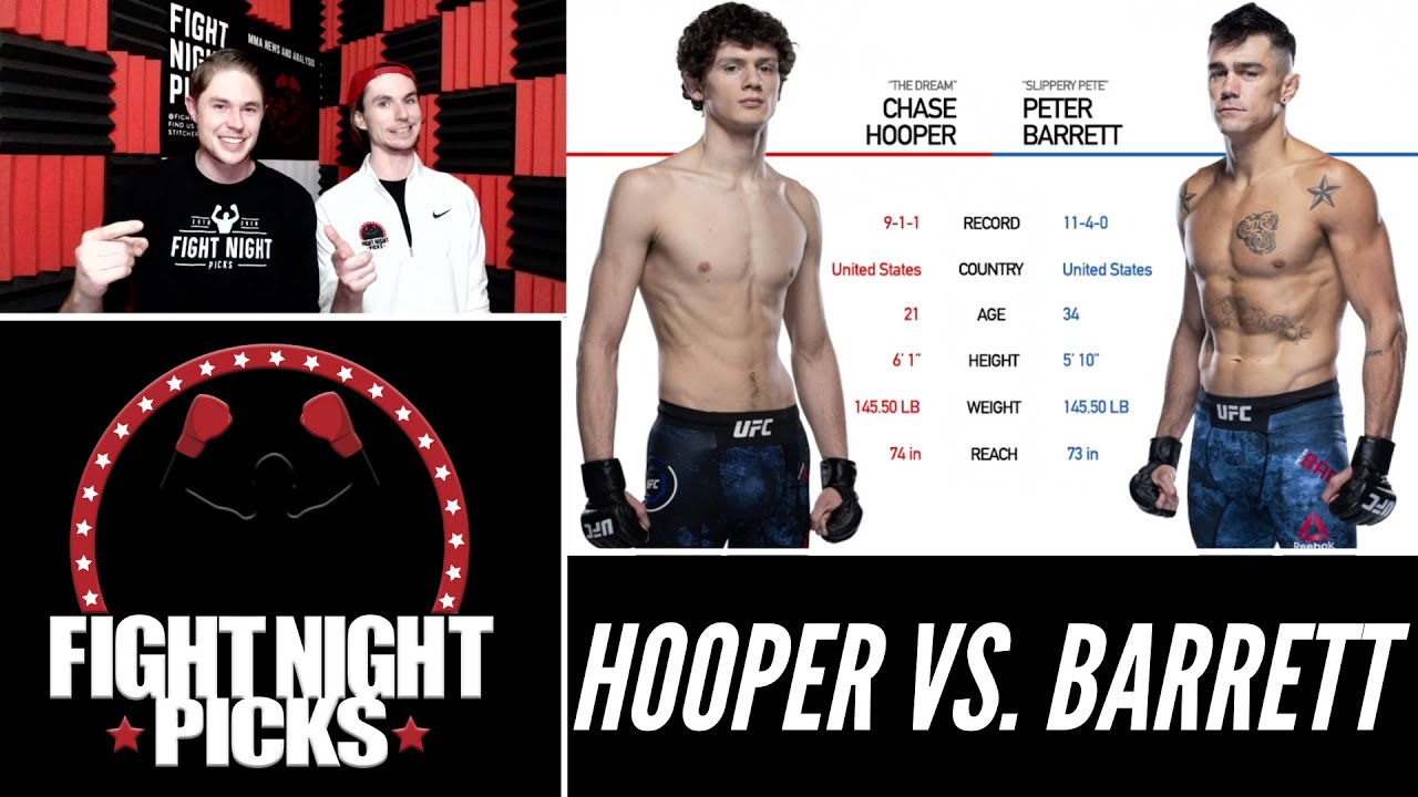 UFC 256: Chase Hooper vs. Peter Barrett Prediction - YouTube