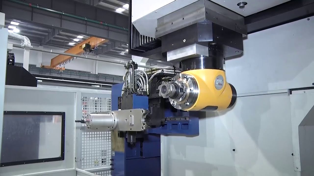 Automatic Angle Milling Head by NEWAY CNC - YouTube