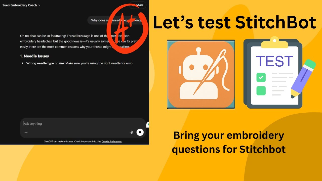 Bring all of your embroidery questions to class! Grab some coffee or ...