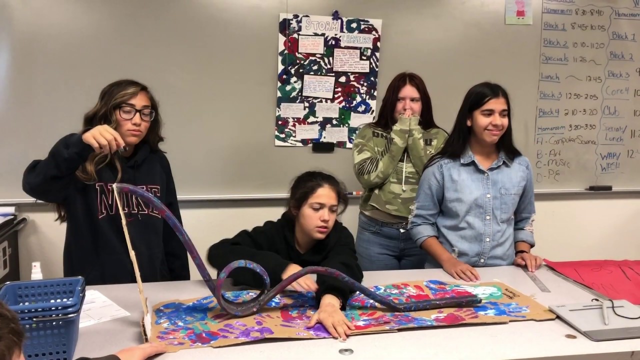 2019-2020 8th Grade Physics Roller Coaster Project - YouTube