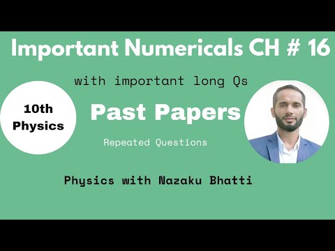 Important numericals & Long Question chapter 16 Basic Electronics physics class 10th | sir ...