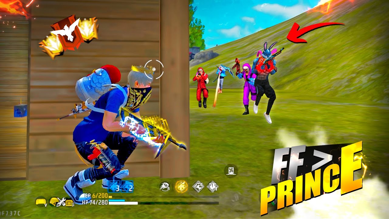 FREEFIRE 🔥" FF PRINCE " 🤯 Solo vs Squad Mp40 + M249-X 🎯 21 Kills Total ...