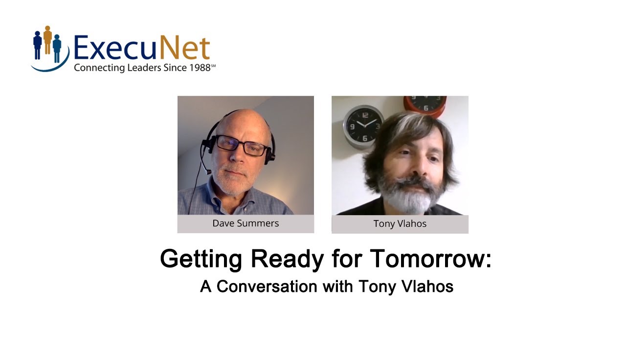 Getting Ready for Tomorrow A Conversation with Tony Vlahos - YouTube