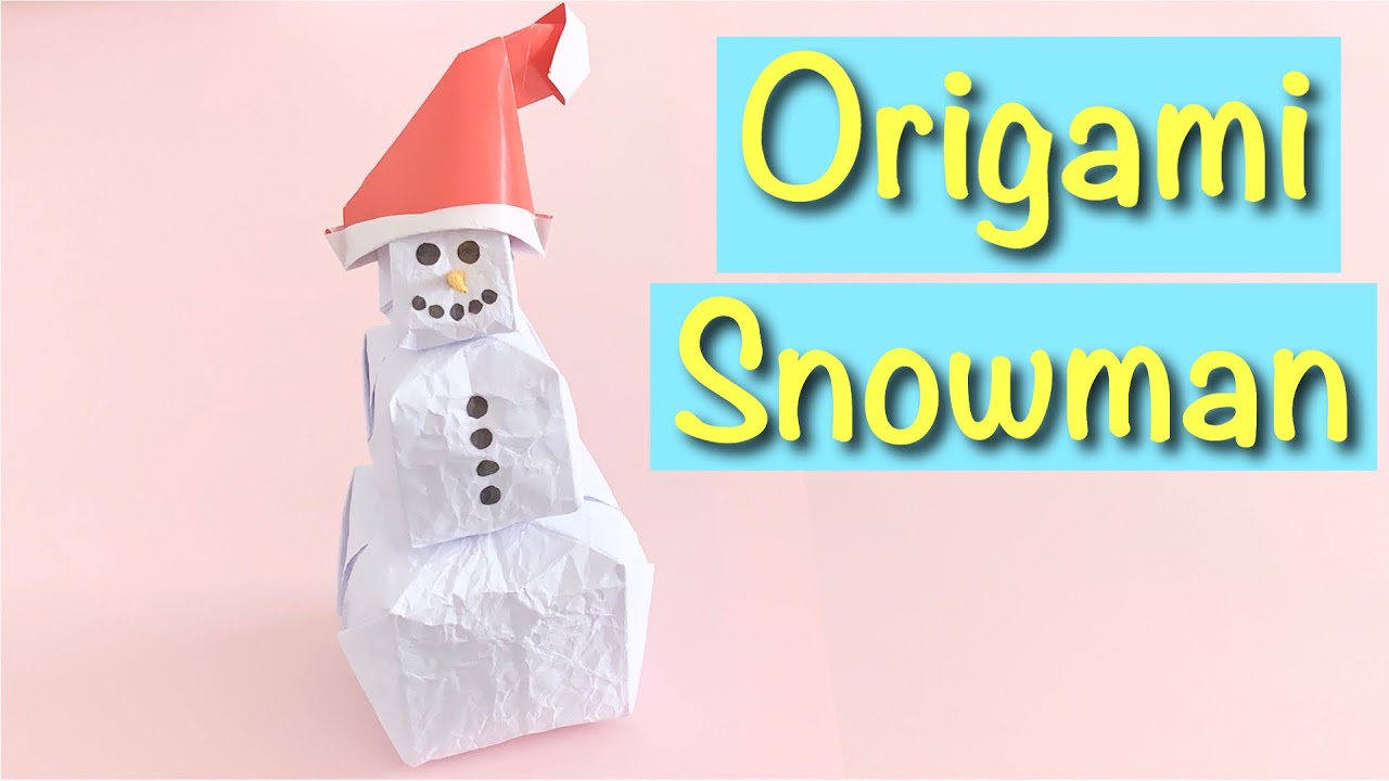 ORIGAMI SNOWMAN ( POE ORIGAMI) - YouTube