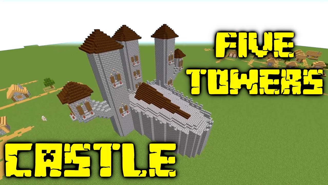 Minecraft: Build a Castle with Five Towers - Part 2/2 -Tutorial | HOW ...