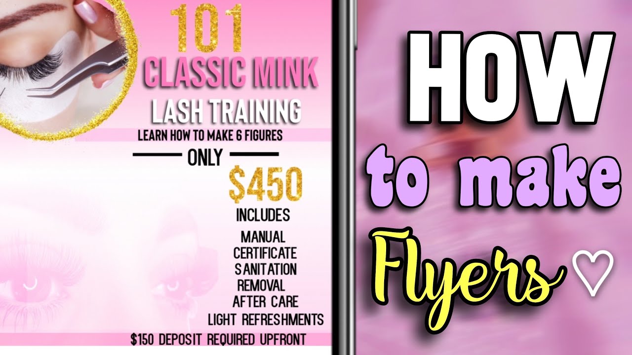 HOW TO MAKE FLYERS ON IPHONE USING FREE APPS - YouTube