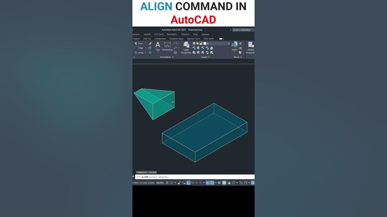Align Command in AutoCAD #autocad #autocadtutorial #aligncommand - YouTube