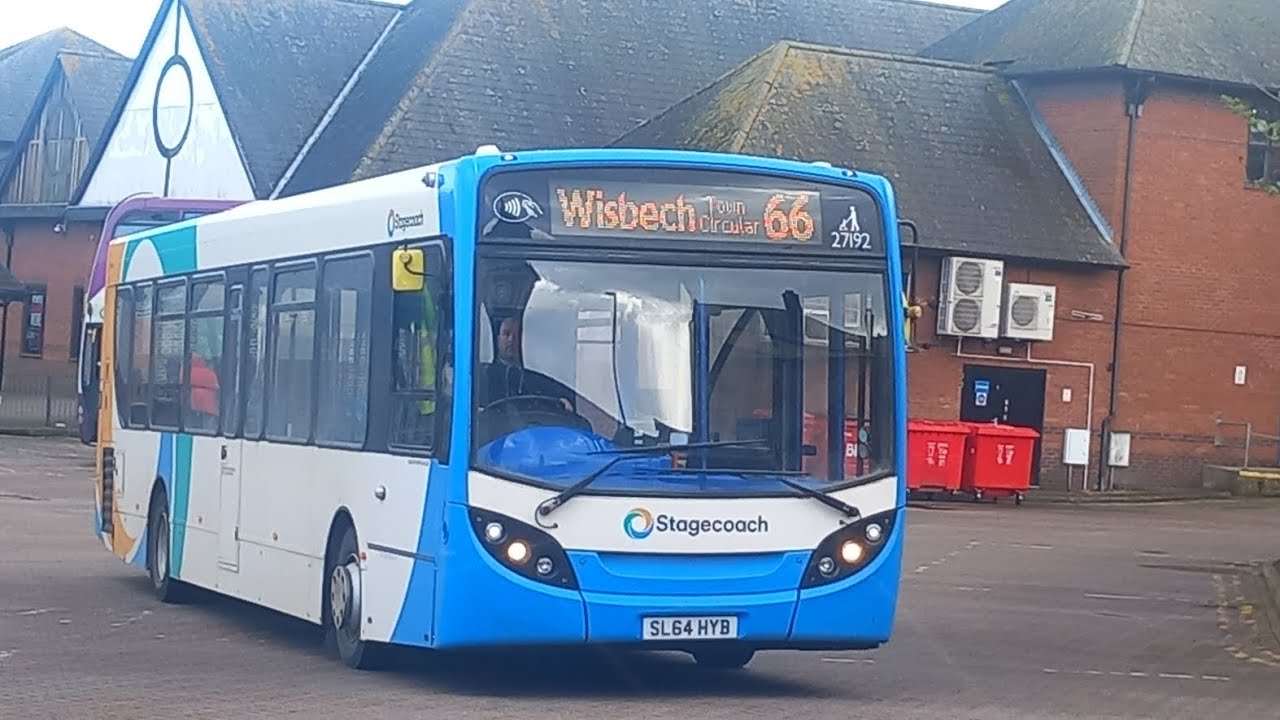 Stagecoach EM 27192 and 15654 depart Wisbech Bus Station (29/03/2024 ...