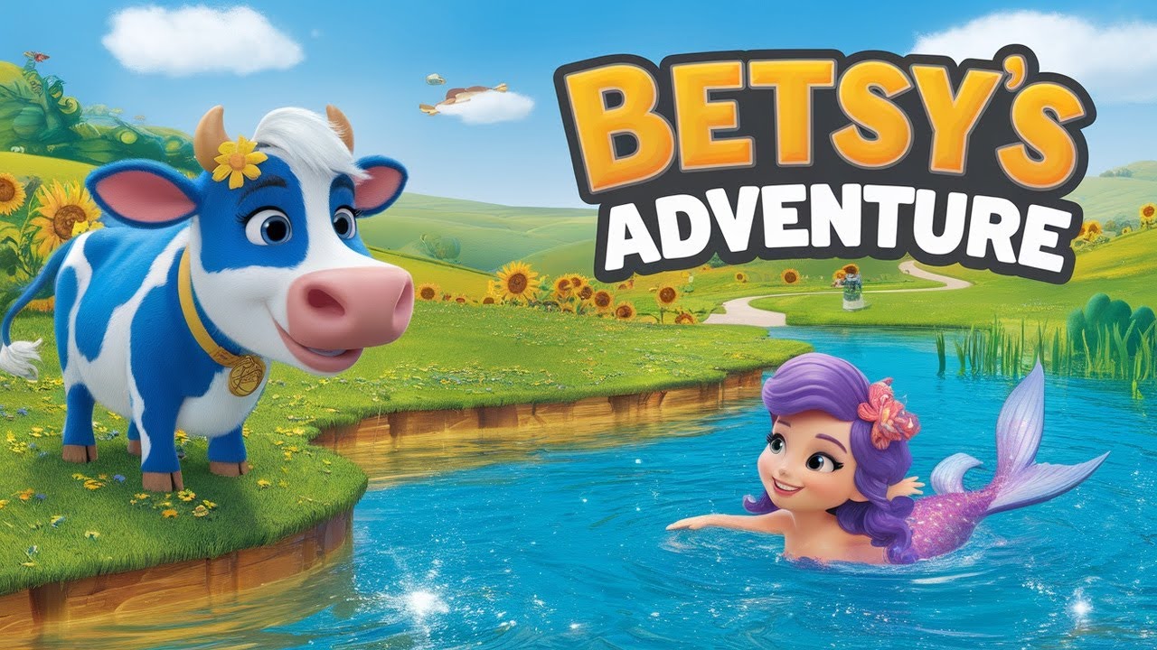 Betsy the Brave Blue Cow Meets a Mermaid 🧜‍♀️ | Magical Friendship ...
