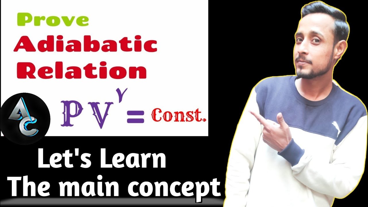P-V, V-T, P-T relationships in adiabatic process | pv gama = constant ...