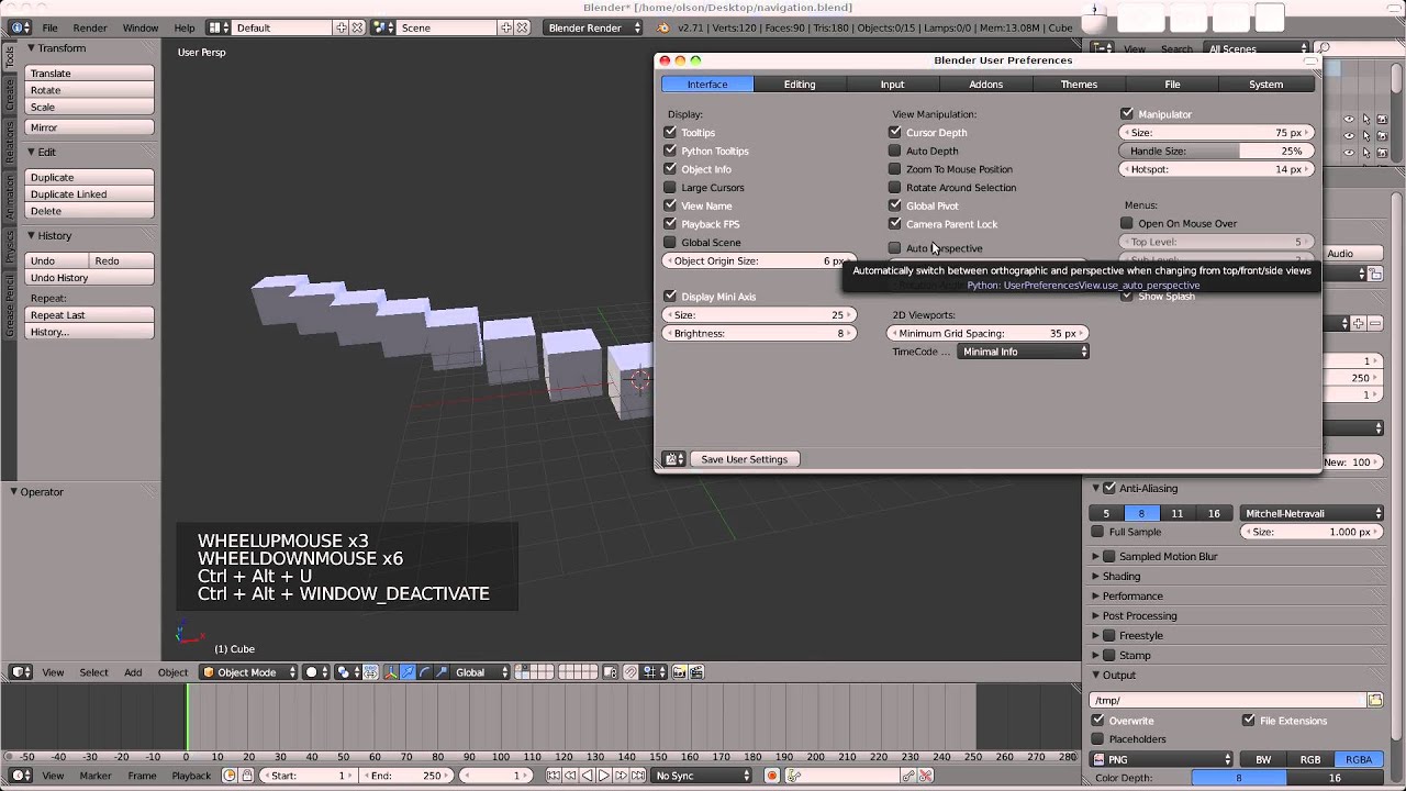 Blender 02 - Navigation and preferences - YouTube