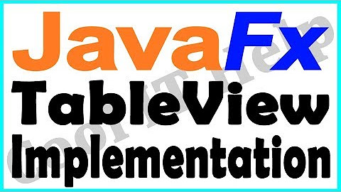 JavaFX TableView Tutorials - YouTube
