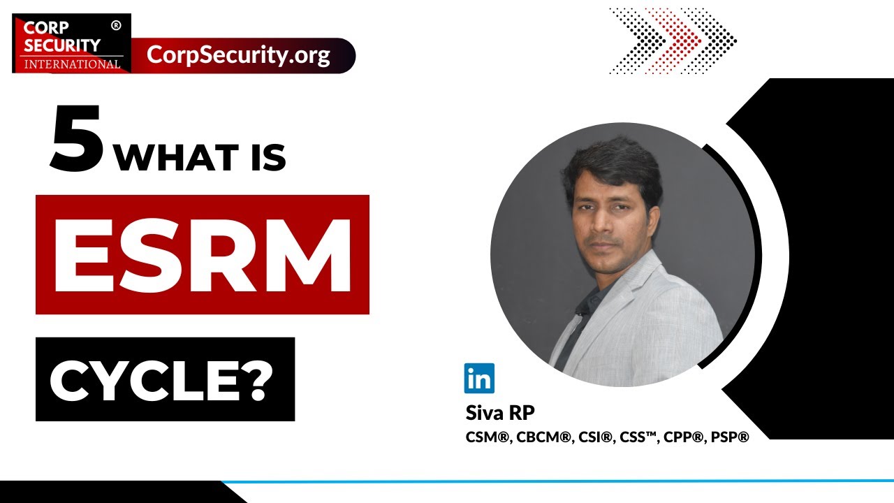 What is ESRM Cycle and how it works? | Siva RP #ESRM # ...