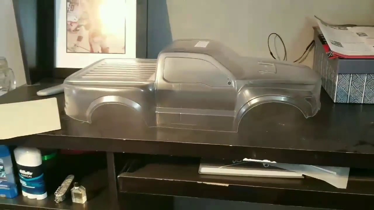 Traxxas 2017 Ford F-150 Raptor Custom Build #2 "How to Paint Clear body ...
