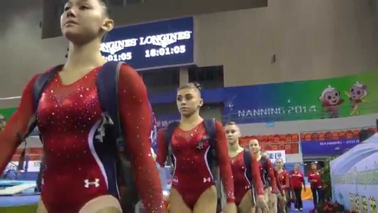 2014 World Gymnastics Championships - Team USA Podium Training ...