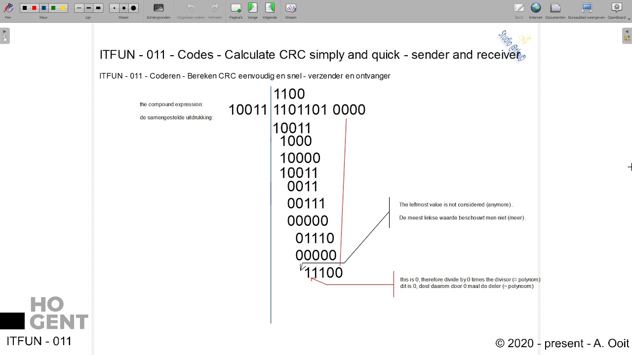 [ITFUN - 011] - Codes - CRC (Cyclic Redundancy Check) By Example - Oef ...