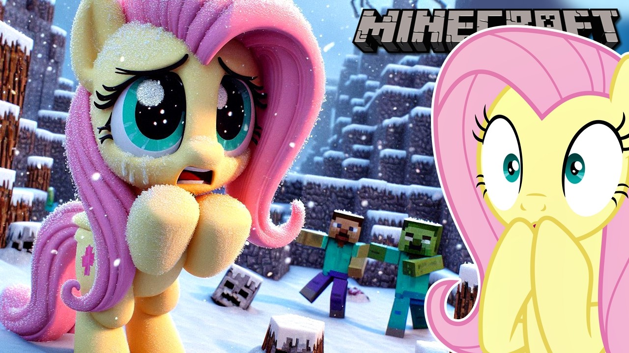 FLUTTERSHY PERDIDA NA NEVE do MINECRAFT #LuliRarity - YouTube