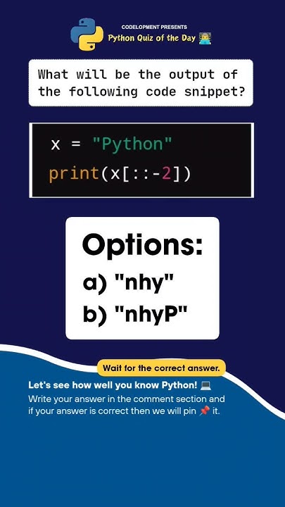 Python Quiz: Question 104 👨‍💻 #shorts - YouTube