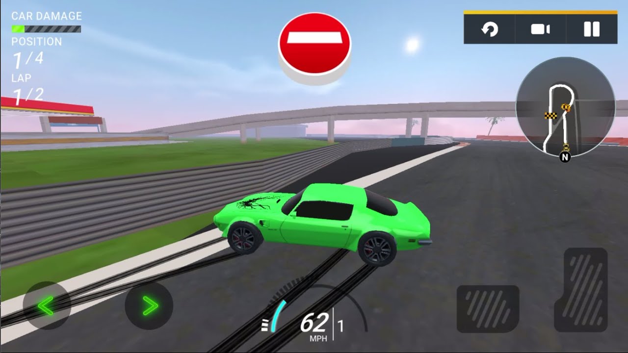 Green car difficult controll drive for speed simulator Game Play Let's ...