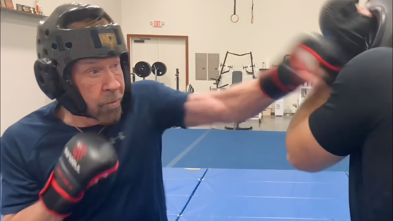 Chuck Norris can still throw down at 82 years old - YouTube