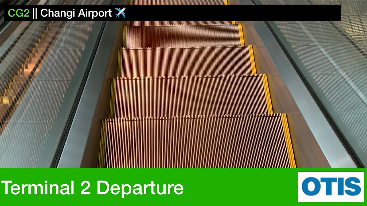 Changi Airport MRT Station || Otis Escalator (Terminal 2 Departure) 🇸🇬 ...