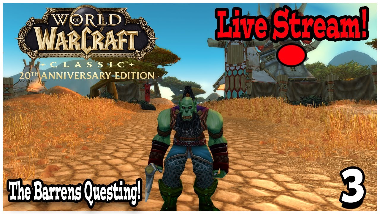 World Of Warcraft Classic Orc Warrior! Questing and leveling! - YouTube