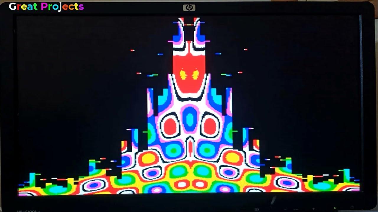 ArduinoFFT Spectrum Music Visualizer ESP32 and VGA - YouTube