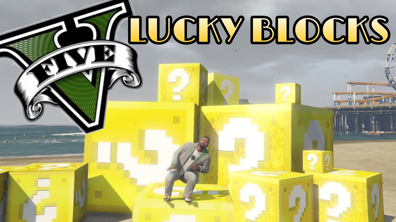 ¡LOCURA! LUCKY BLOCKS en GTA V!! - YouTube