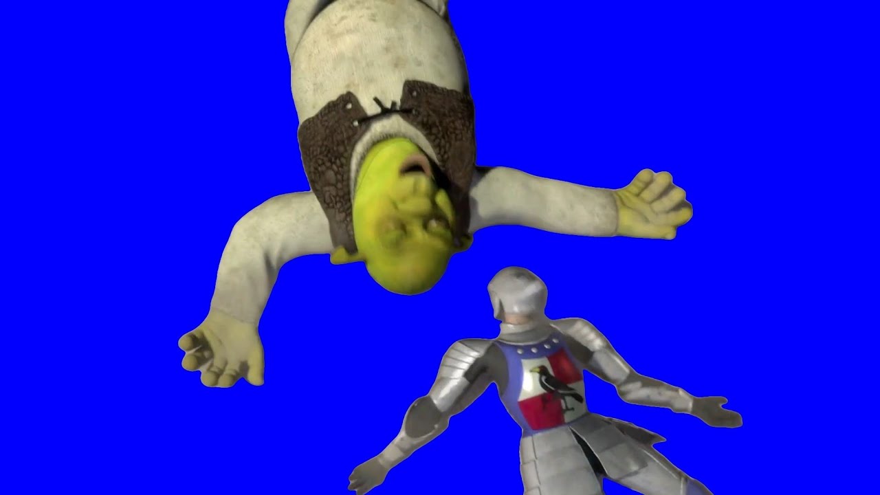 Shrek VS Knights Blue Screen - YouTube