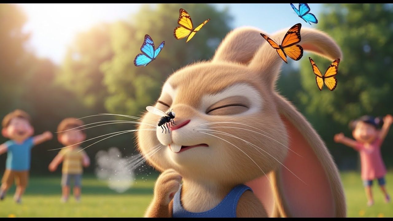 Little Peter Rabbit Had a Fly Upon His Nose | Fun Nursery Rhyme for ...