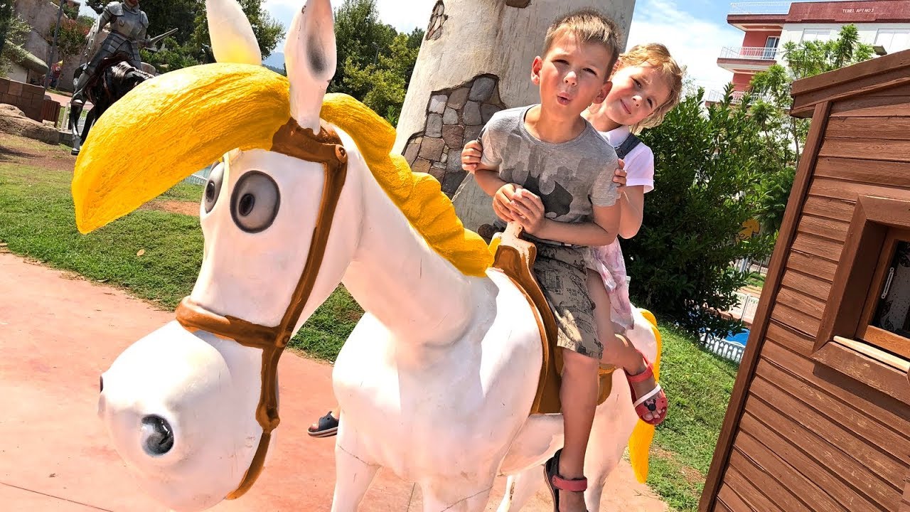 Vania and Mania Pretend Play in the Amusement Park! Magic Adventures ...