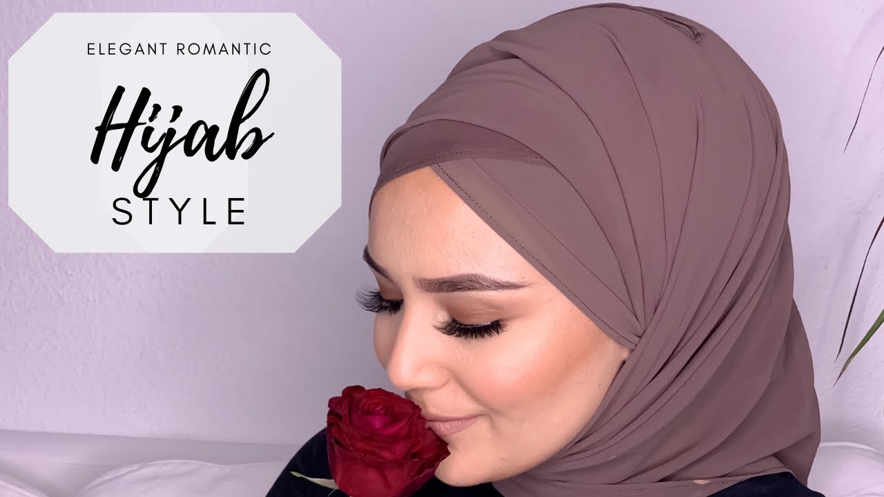 romantic elegant occasional folded hijab style I özel gün sal yapımı ...