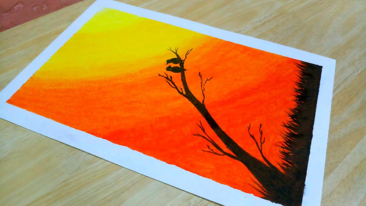😍| Easy oil pestle scenery |😍 - YouTube