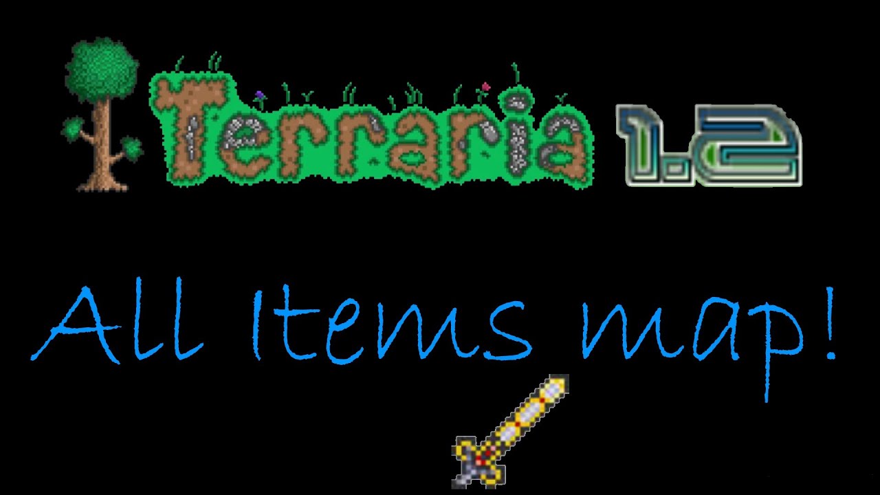 Terraria 1.2 All Items map! - YouTube