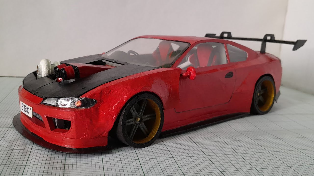 Custom 1:18 scale build, 2002 Silvia s15- V8 single turbo - YouTube