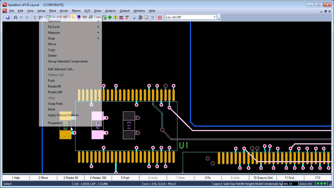 Xpedition xPCB: Context-based selection and editing - YouTube