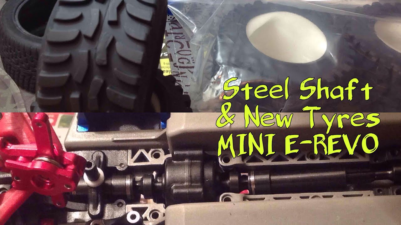 1/16 E-Revo (Upgrades-Steel Center Shaft & New Radial Tyres)Replacing ...