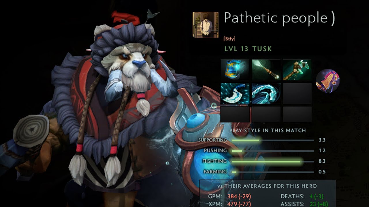 Dota 2 Replay 7.33b -Soft Support- Tusk [Top Support] - YouTube