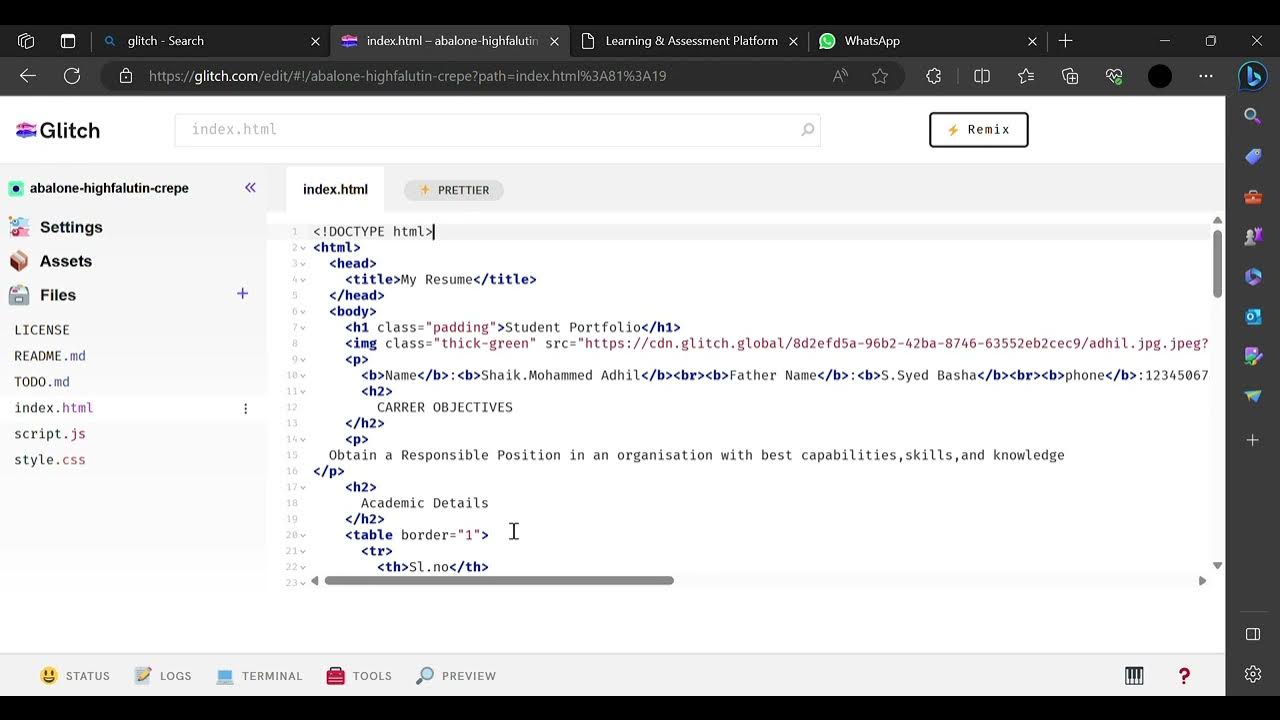 Creating a webpage of resume using HTML AND CSS - YouTube