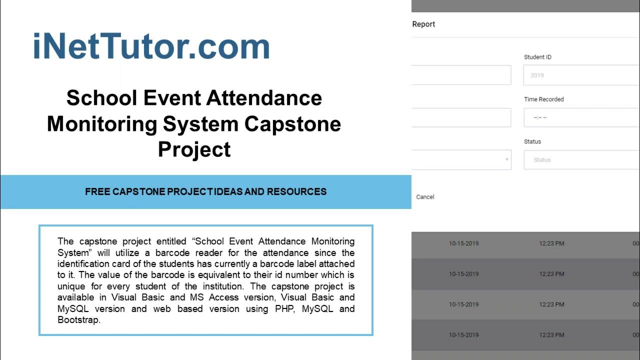 School Event Attendance Monitoring System Capstone Project - YouTube
