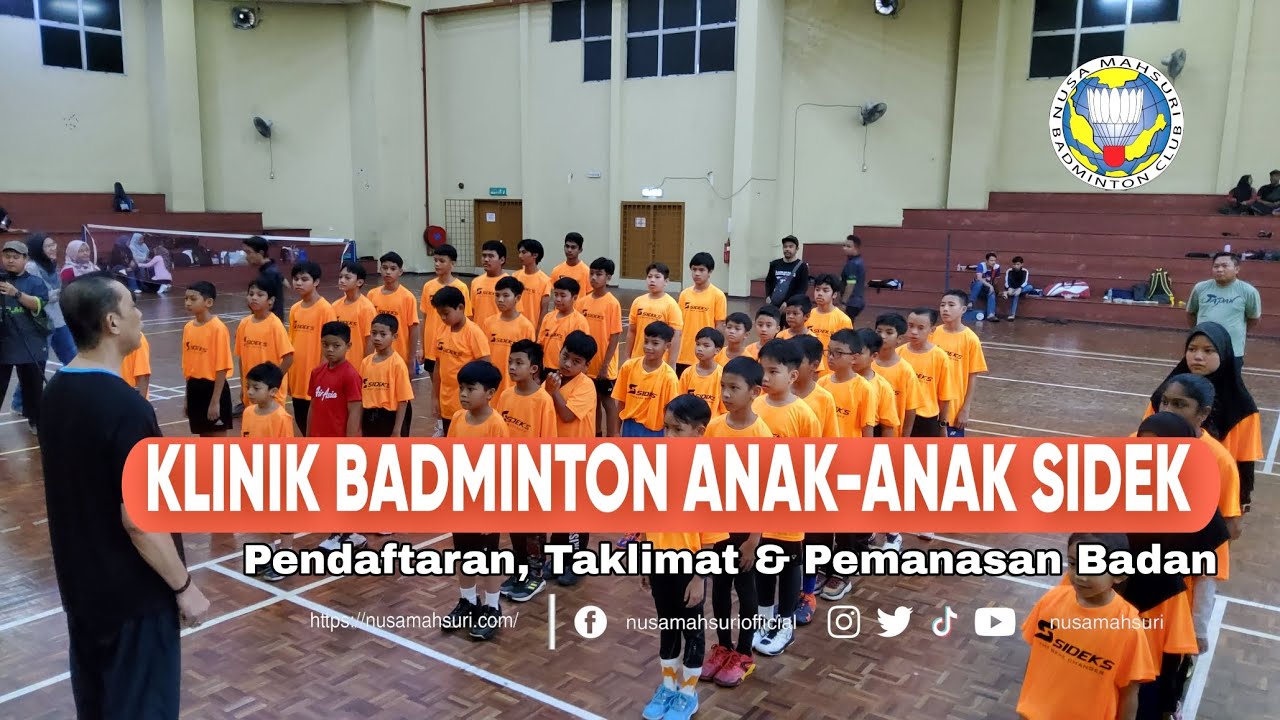 Klinik Badminton Anak-Anak Sidek - YouTube