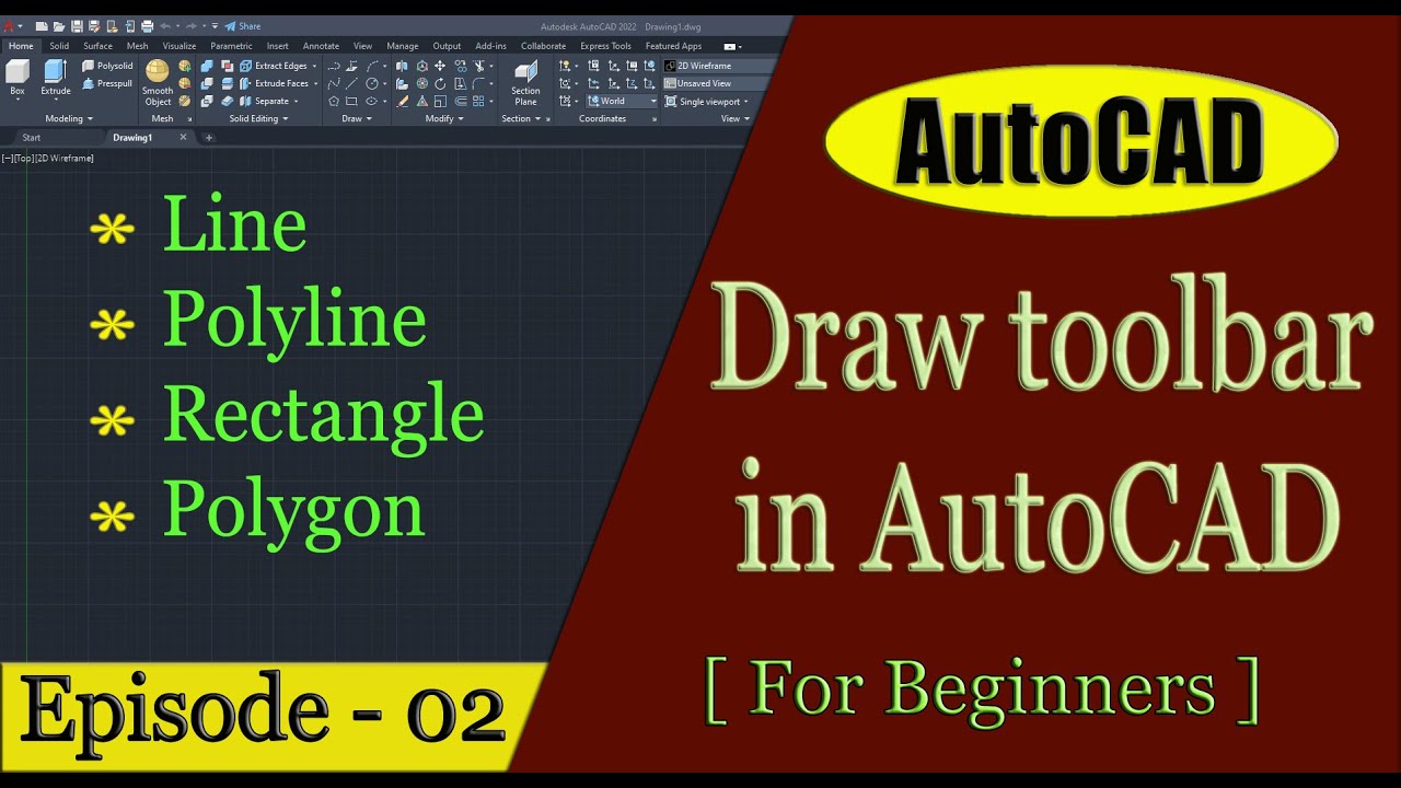 Draw Toolbar In AutoCAD Draw Toolbar autocad cad YouTube Draw Toolbar In AutoCAD Draw Toolbar autocad cad YouTube