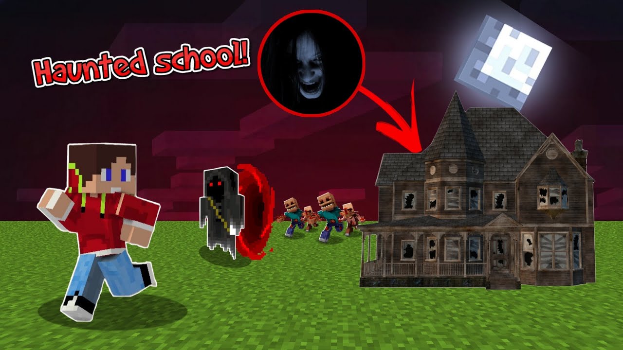 I found Ghost In This Minecraft horror School - YouTube