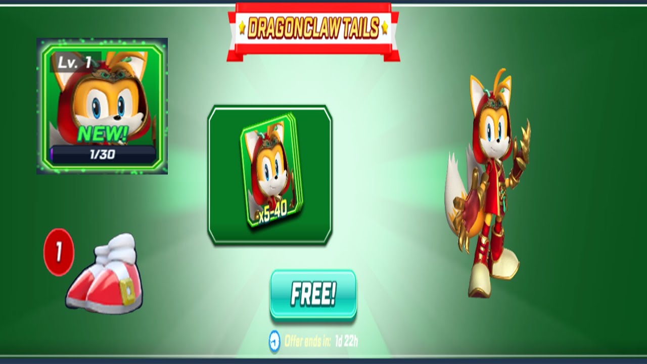 Sonic Forces Mobile - DRAGONCLAW TAILS New Runner Unlocked Free Cards ...