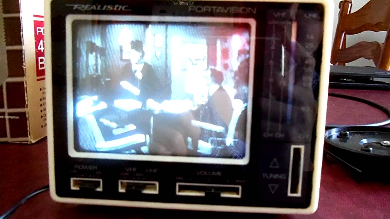 Realistic Black & White Portavision-Battery Operated Television Set ...