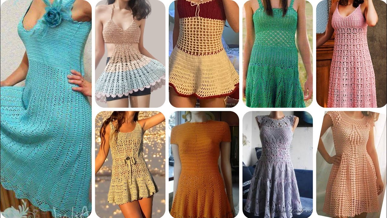 Diseño de moda femenina a crochet con detalles de confección - YouTube
