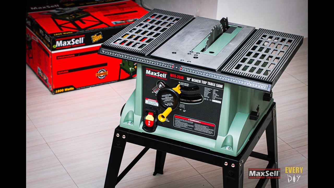 Every DIY - MaxSell Bench Top Table Saw MTS-2518 Guide and Quick Review ...