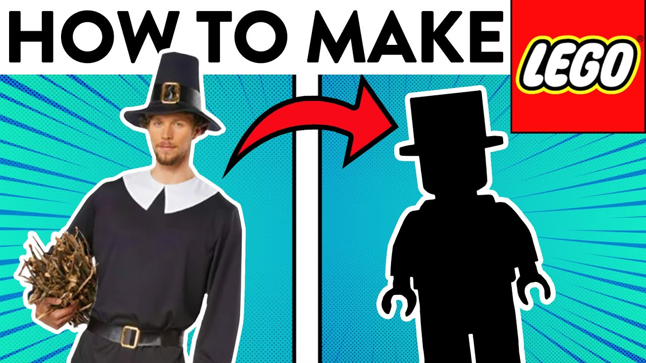 How To Make Pilgrim LEGO Minifigure Custom - YouTube