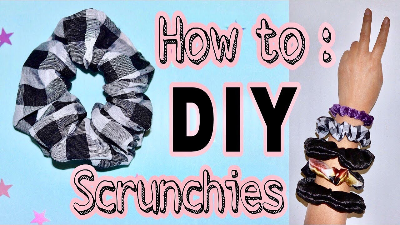 DIY Scrunchies- NO SEW & SEW (3 METHODS) - YouTube