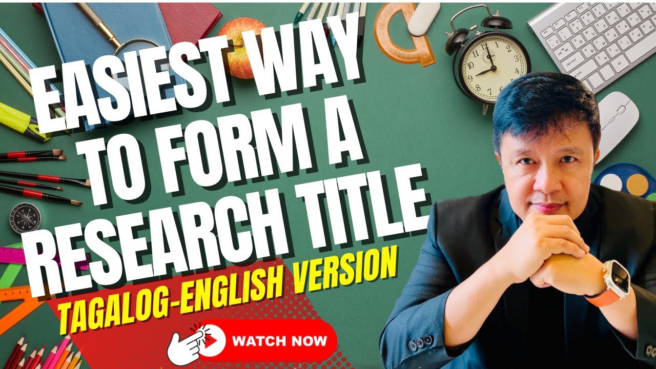 EASIEST WAY TO FORM A RESEARCH TITLE - YouTube